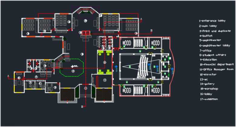 architecture school plan dwg , complete cad plans - free cad plan