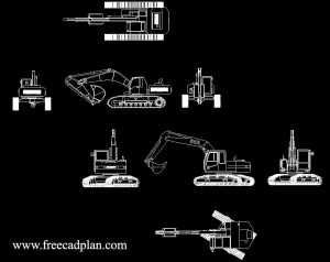 Excavator DWG cad block in Autocad , free download - free cad plan