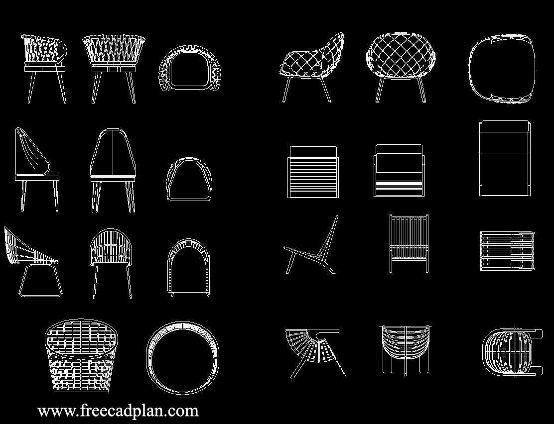 Outdoor Chair Dwg Cad Block In Autocad Free Cad Plan