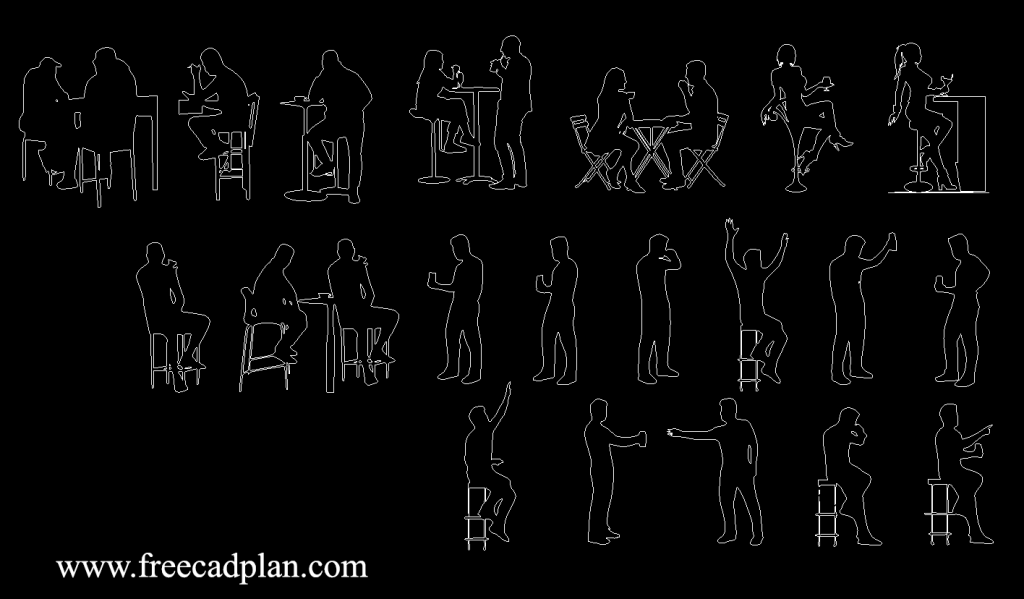 Autocad Dwg People Blocks CAD People In Gym DWG Free CAD Blocks